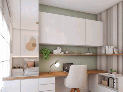Modern Bedroom With Study Table – A Detailed Palette